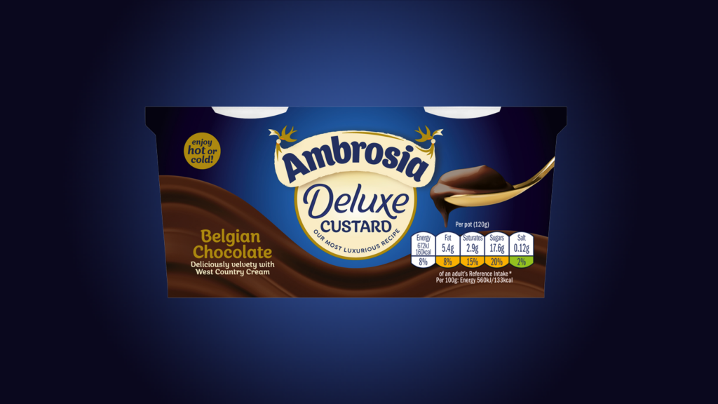 Ambrosia Deluxe Custard Belgian Chocolate 2 x 120g (240g) - Ambrosia